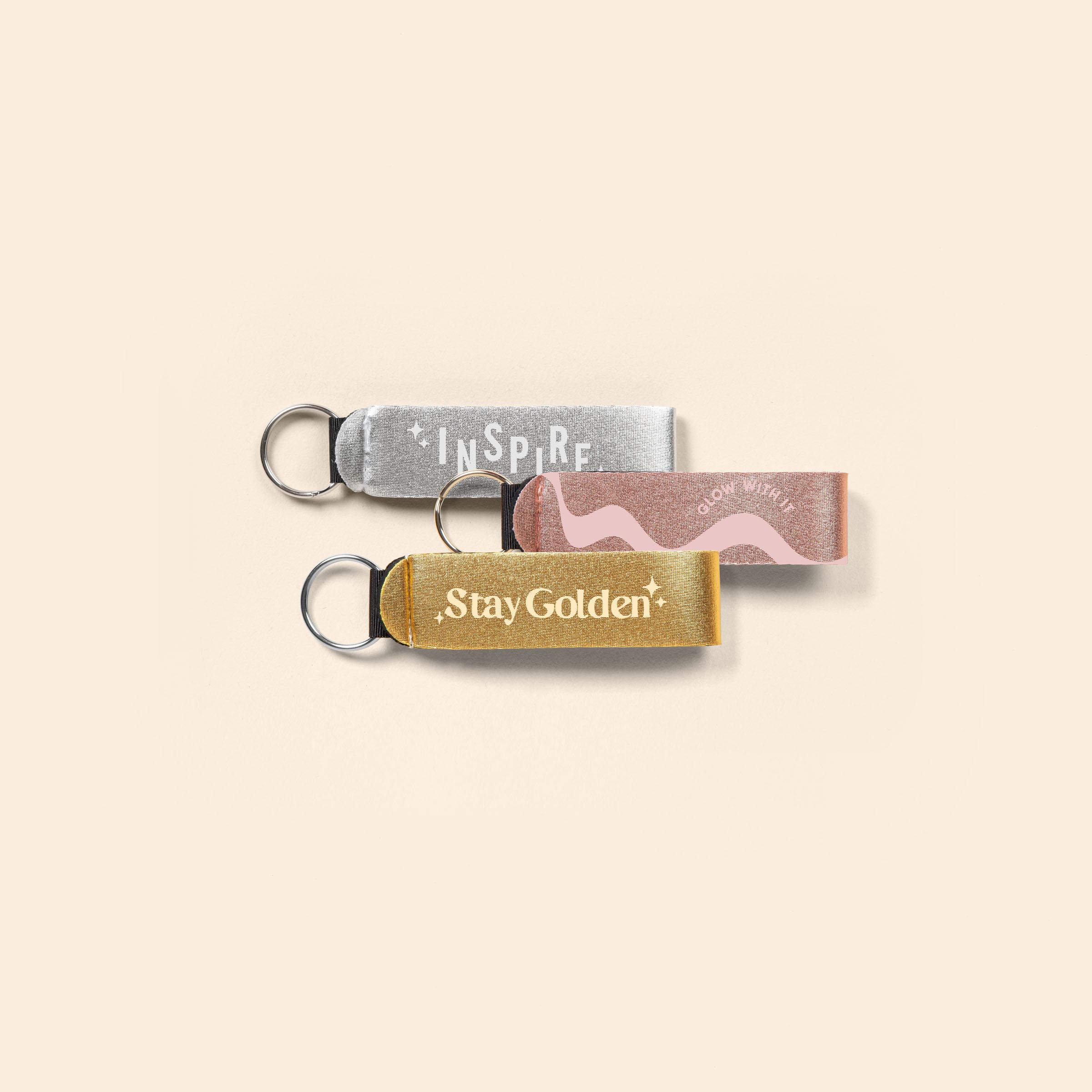 METALLIC NEOPRENE - WRIST STRAP KEY HOLDER