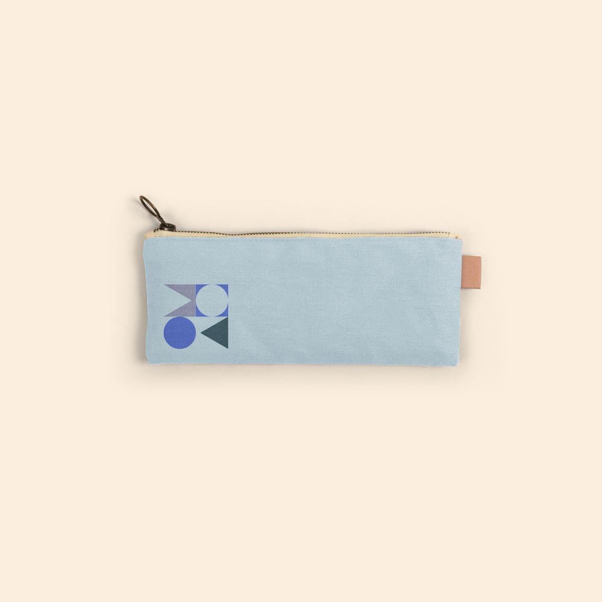PIXIE POUCH - COLORED CANVAS WITH LEATHER TAB