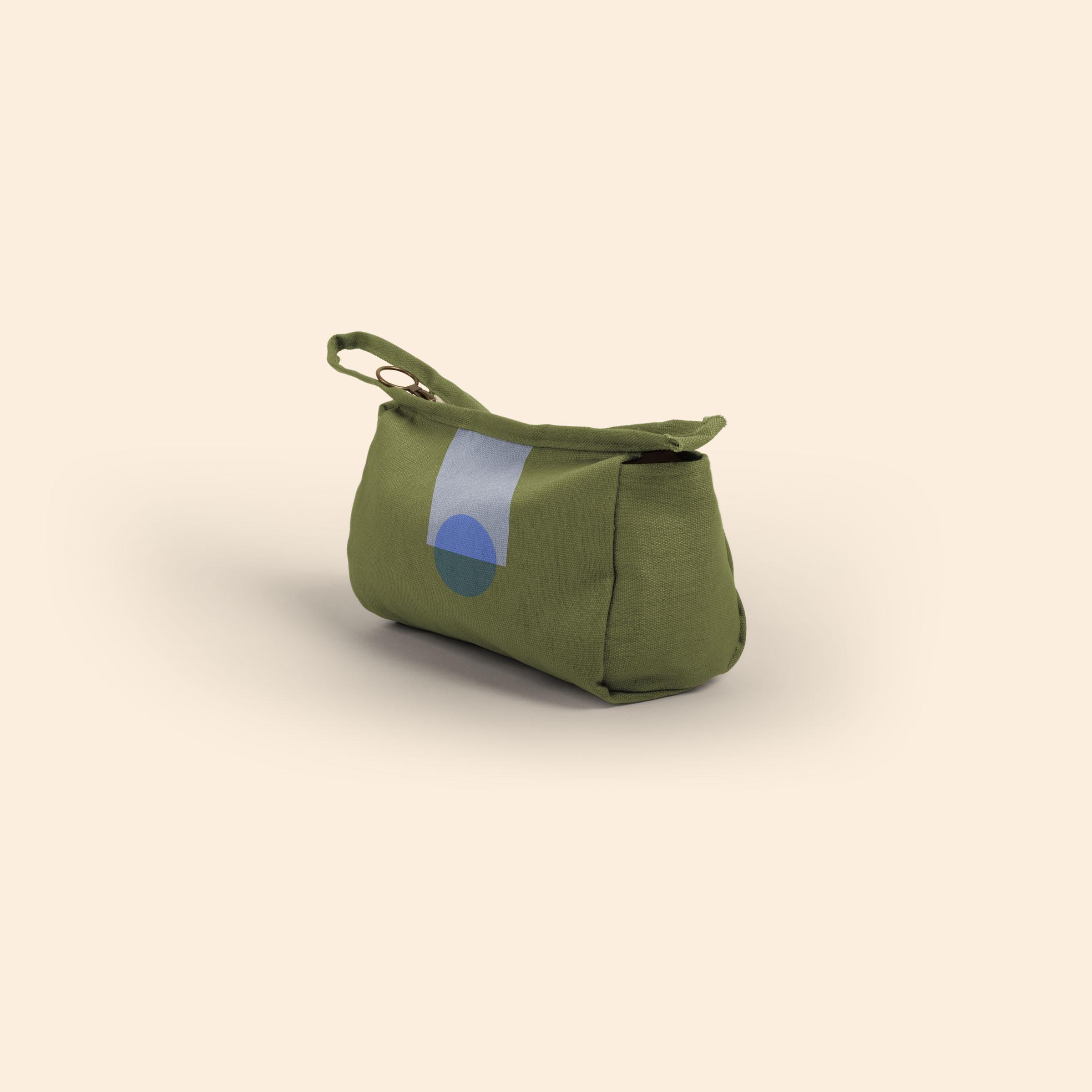 JETSETTER SMALL - COLORED CANVAS WITH BRASS ZIPPER