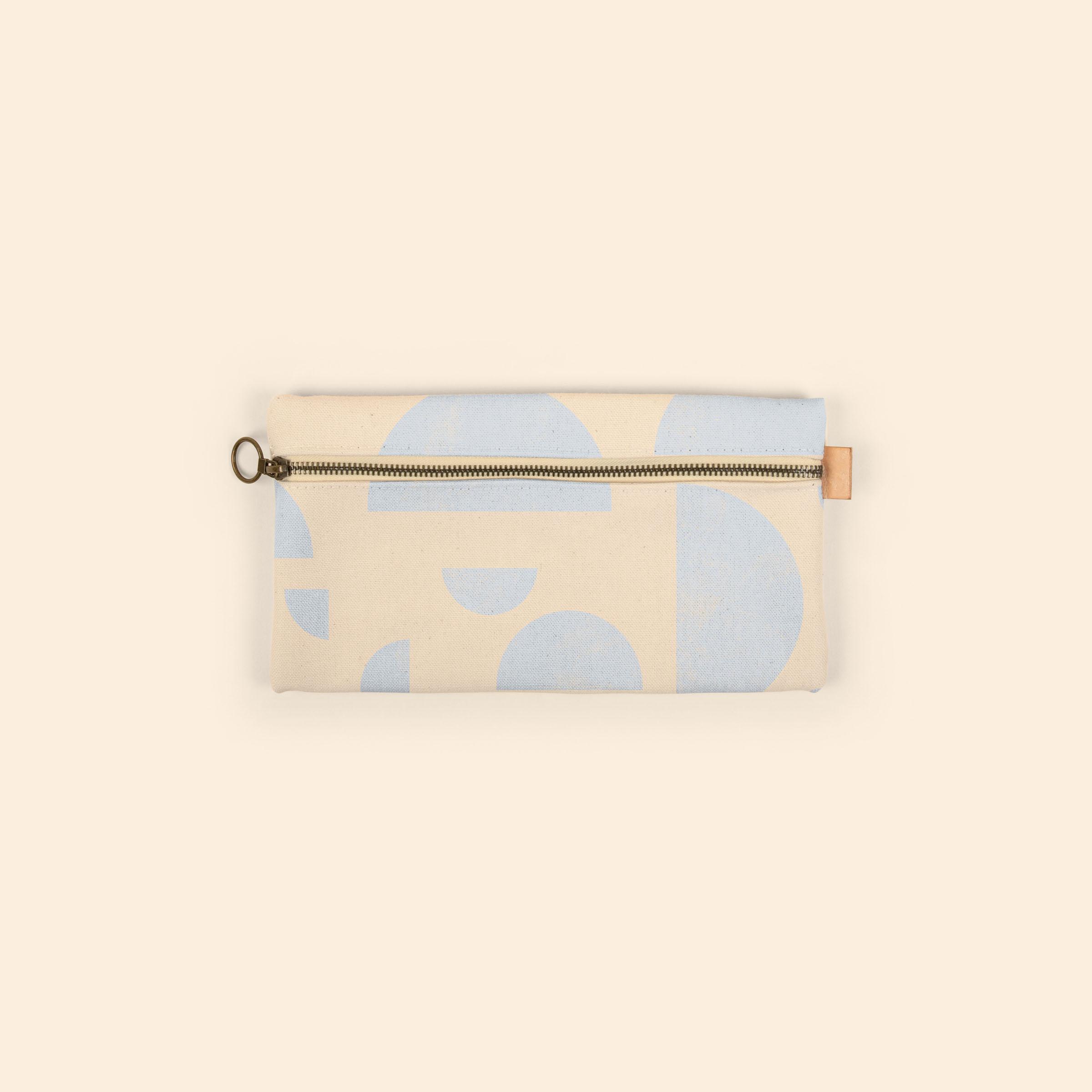 ZIP FRONT POUCHES - HEAVYWEIGHT CANVAS WITH LEATHER - LARGE