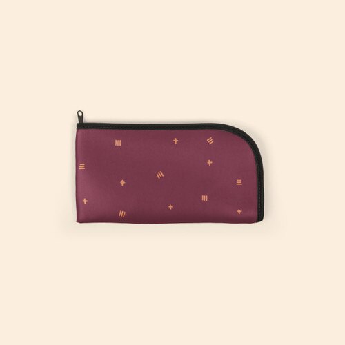 CURVED ZIPPER BAG EV 10.5X5.5 - SAMPLE